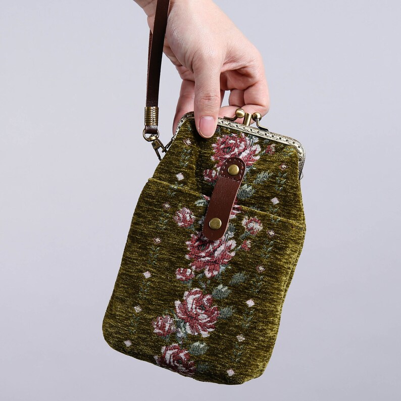 Carpet Phone Case Passport Holder Vintage Handsewn Double Kiss | Etsy