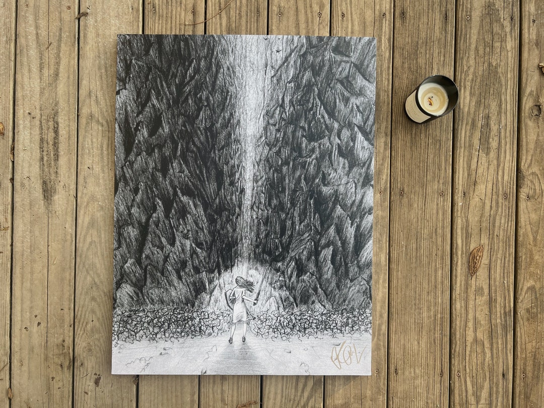 Valley Of Shadows X Large 20 X 30 Signed Canvas Art Print Sketch