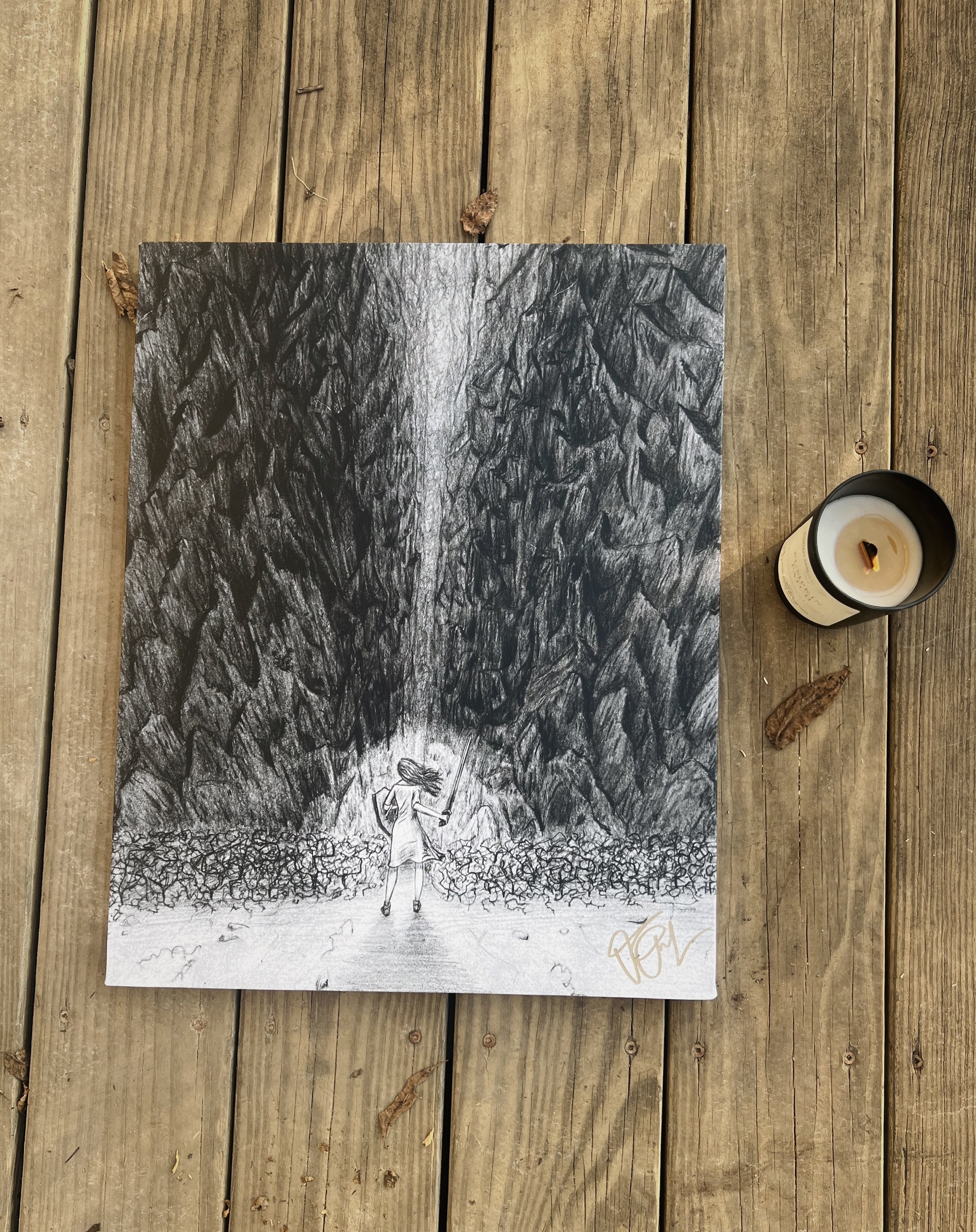 VALLEY OF SHADOWS Large (16” X 20”) Signed Canvas Art Print (sketch by ...