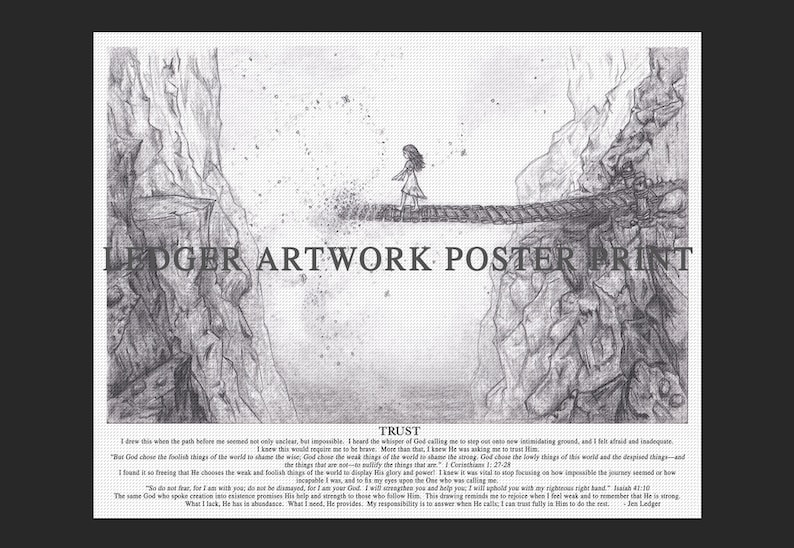 TRUST Inspirational Poster Hand Signed by Jen Ledger 8"x 10" - Etsy