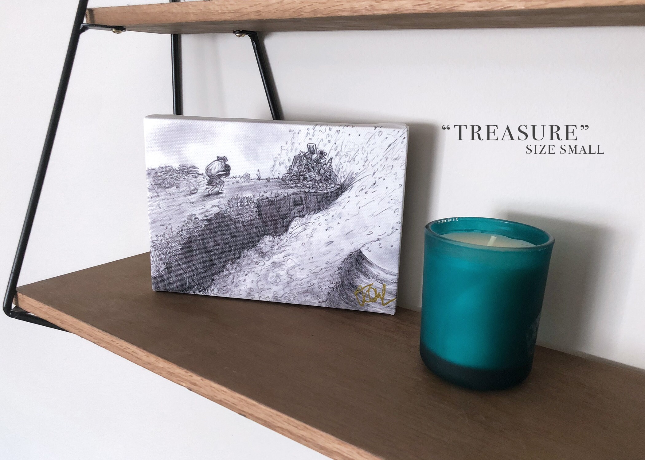 TREASURE Large 16x20 Canvas Art Print sketch by - Etsy