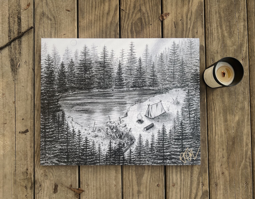 The Clearing Large (20” X 16”) Signed Canvas Art Print (sketch by Jen ...