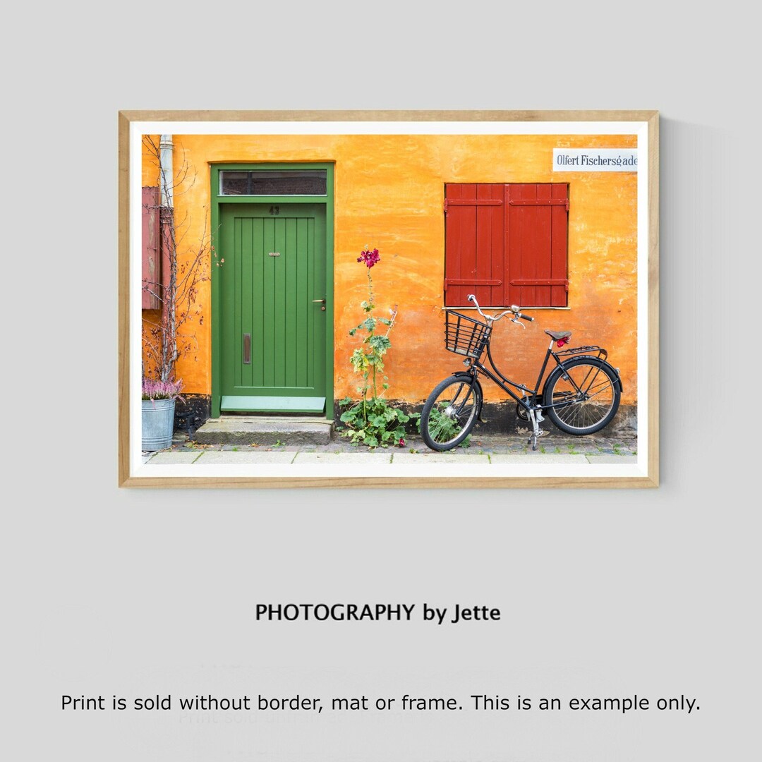Colourful Nyboder, Copenhagen Print, Denmark Photography, Scandinavian ...