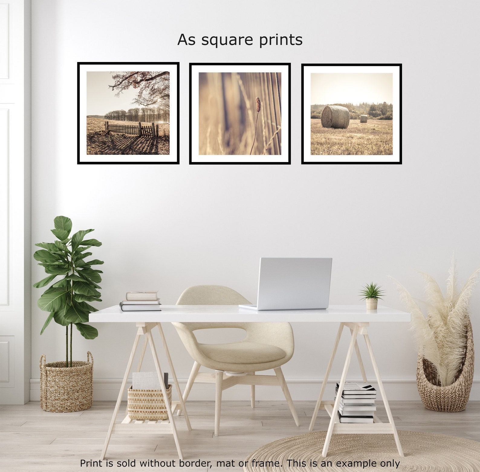 Set of 3 Farm Wall Art Prints Neutral Country Style House | Etsy