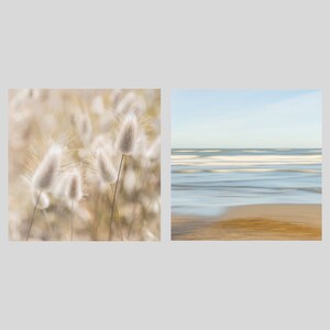 Set of 9 Square Beach Prints, Nautical Coastal Photography Wall Art ...