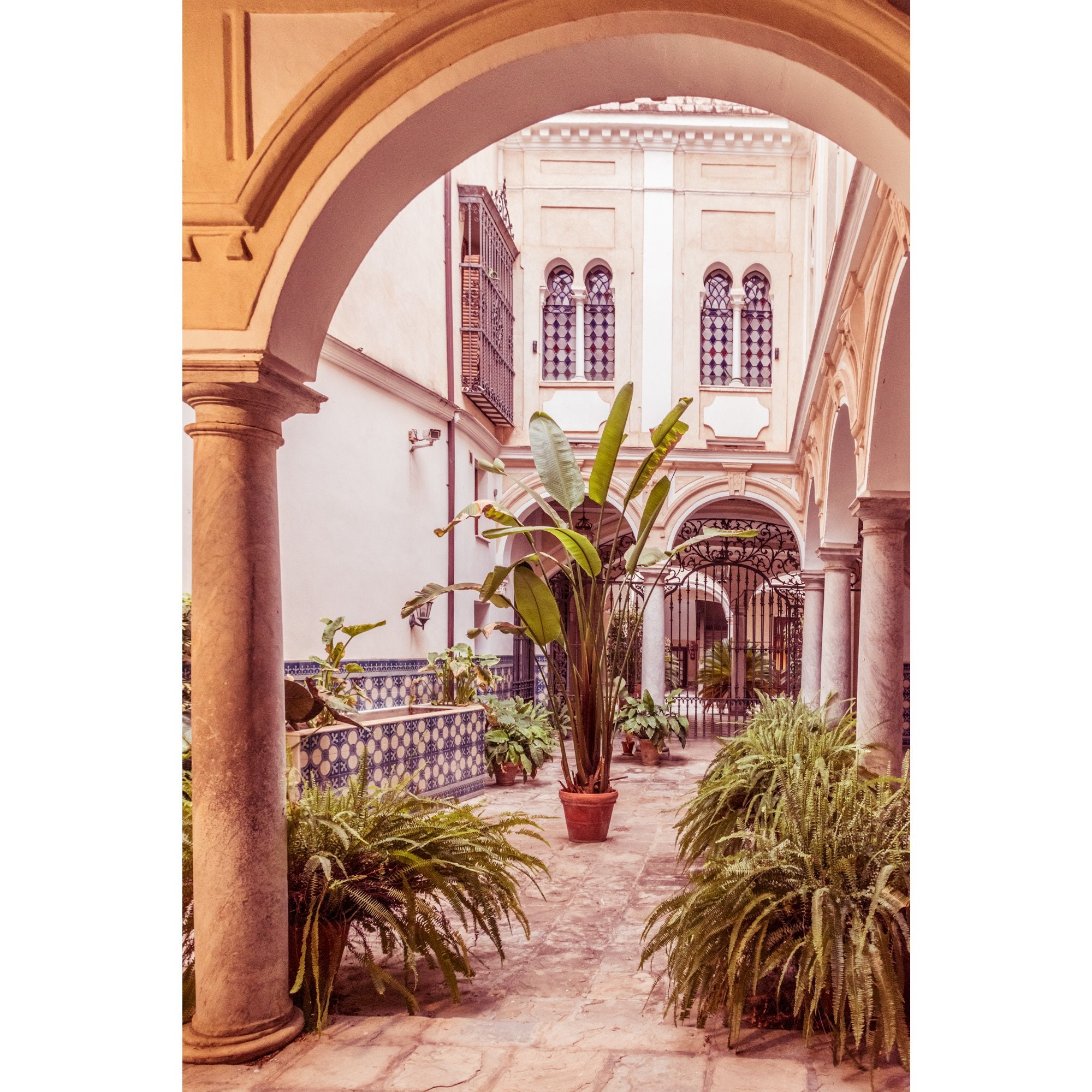 Set of 3 Spanish Courtyards Prints, Andalusian Photography, Colourful ...
