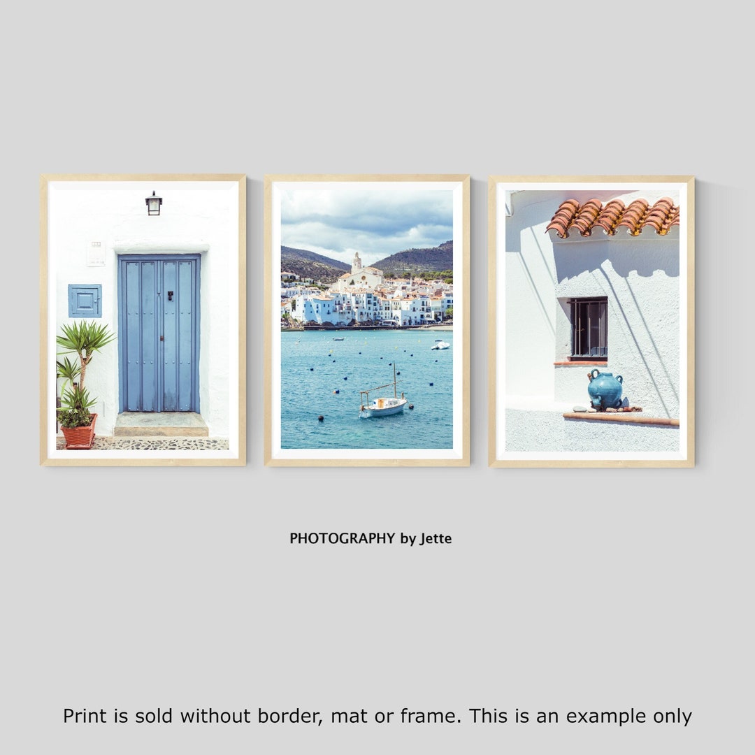 Set of 3 Spanish Coastal Town Prints, Cadeques Photography, Coastal ...