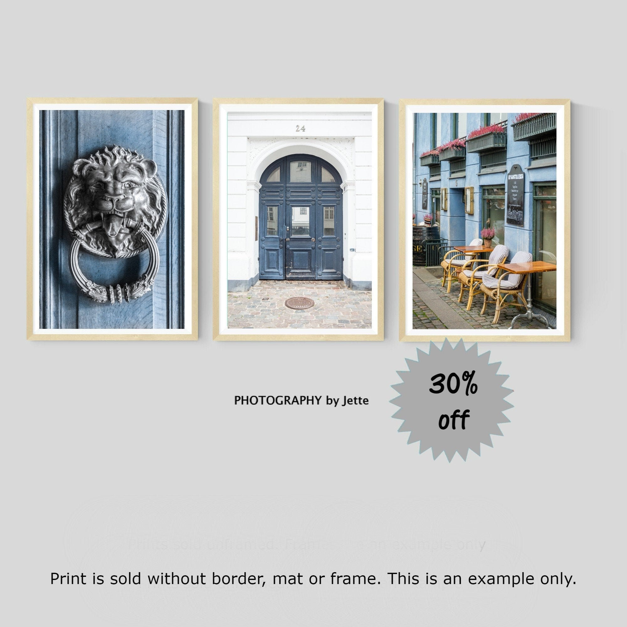 European Print Set Set of 3 Copenhagen Prints Cafe Wall Art - Etsy ...