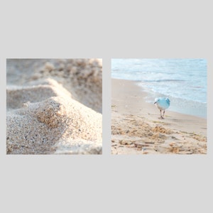 Set of 9 Square Beach Prints, Nautical Coastal Photography Wall Art ...