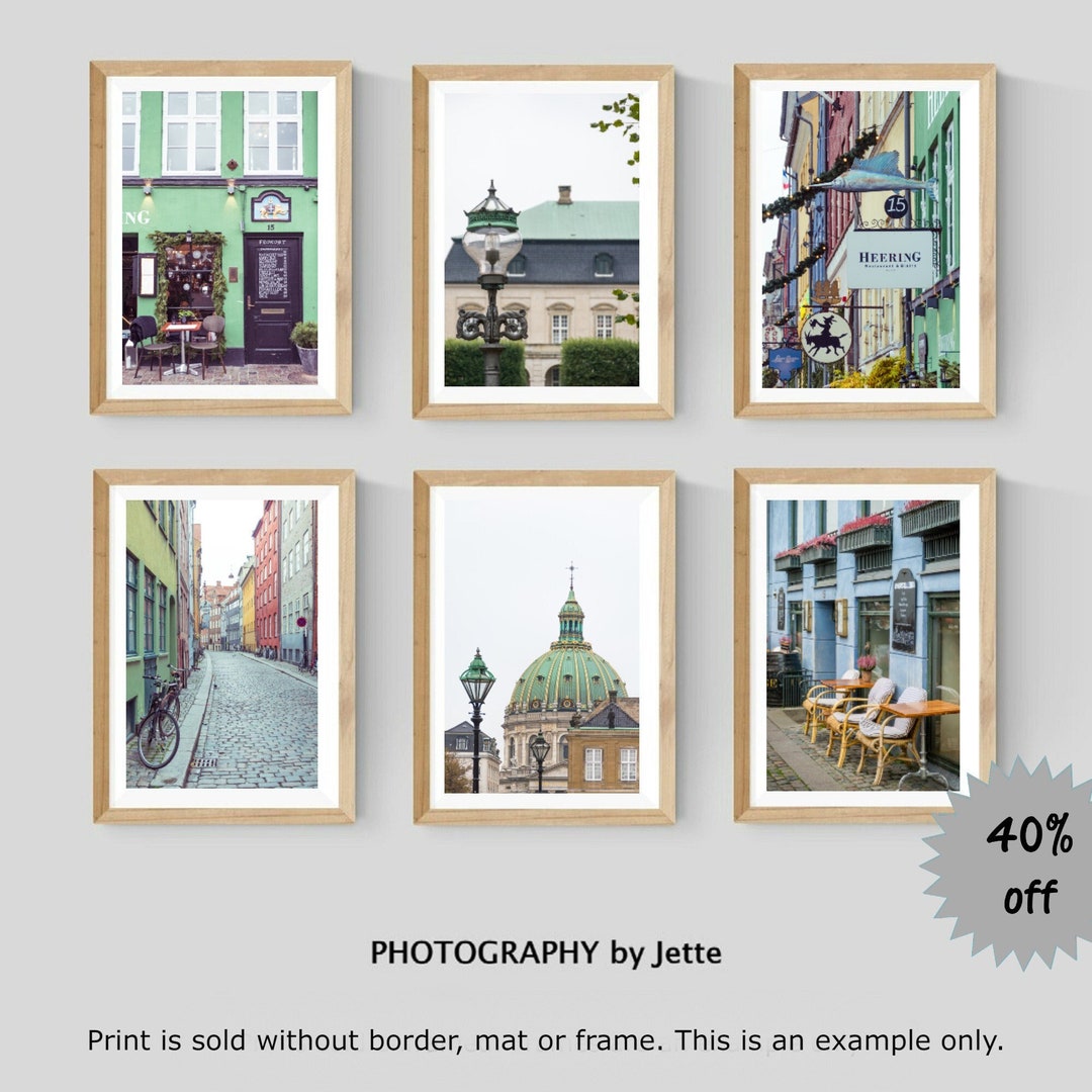 Set of 6 Copenhagen Photography Prints, Denmark Gallery Wall Art ...