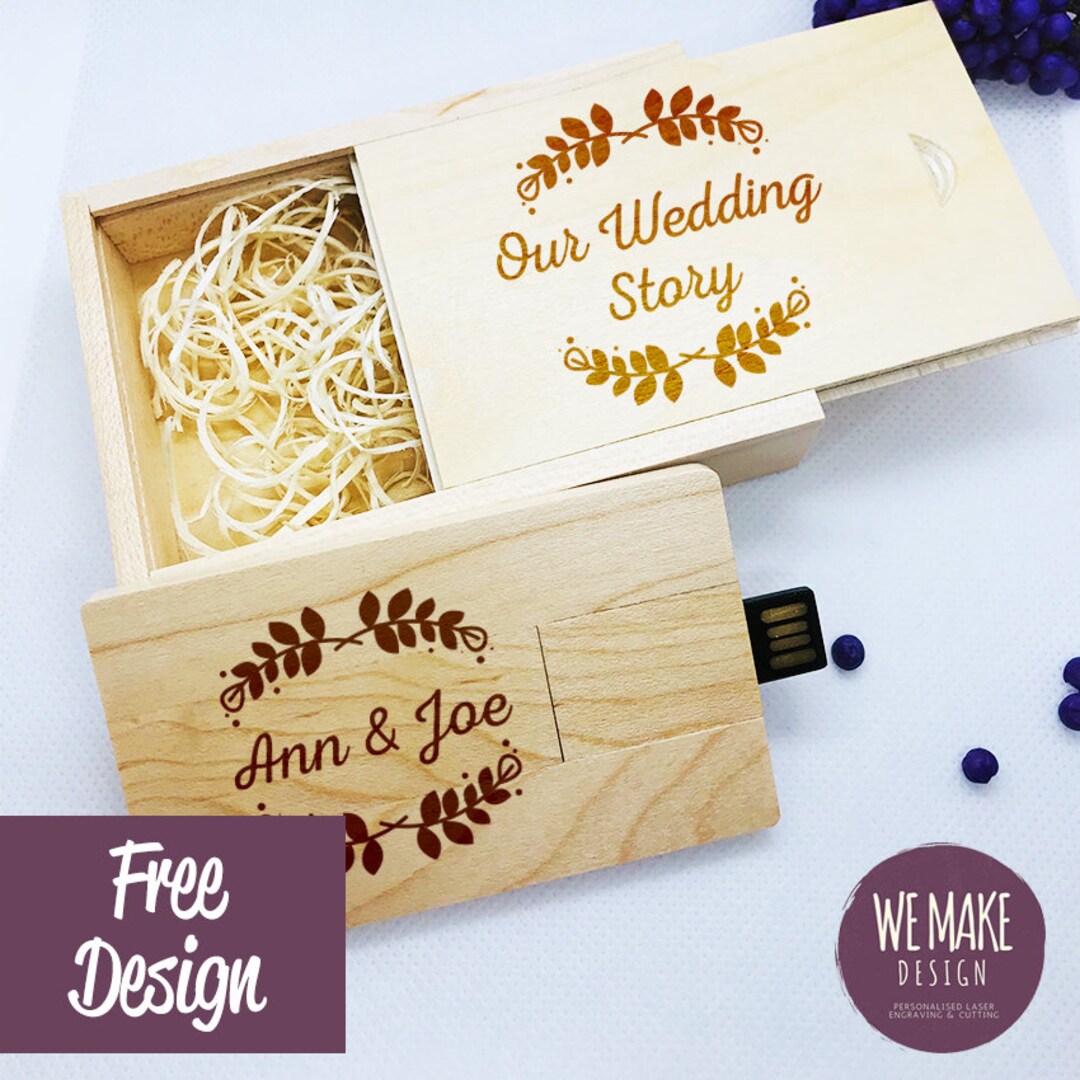 Personalised Engraved Wooden Usb Stick 16GB - Etsy