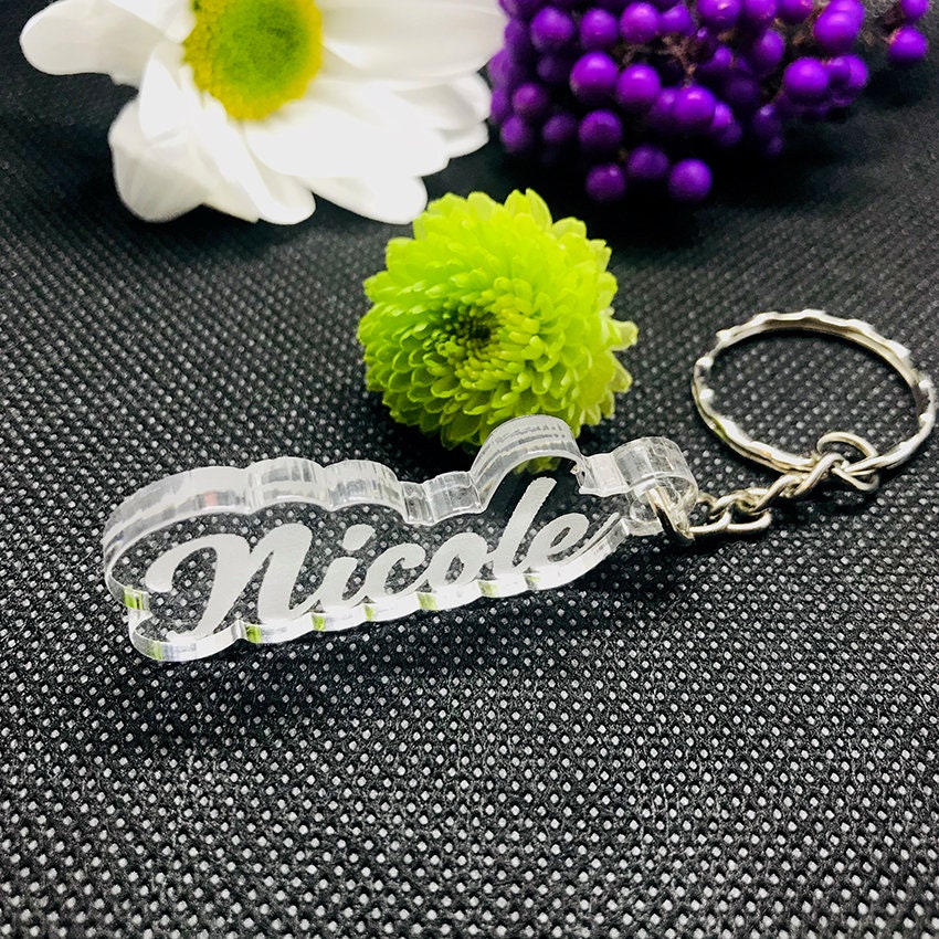 Personalised Laser Engraved Name Keyring Great Gift - Etsy