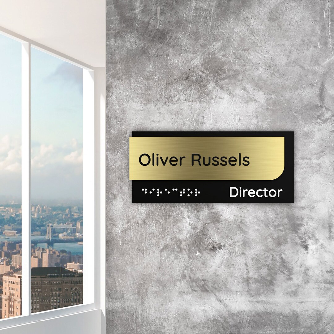 Custom Office Door Sign Personalized Name Plate for Door Acrylic Office ...