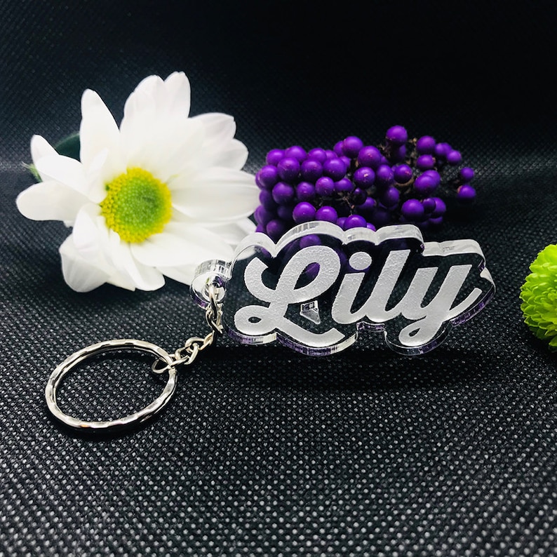 Personalised Laser Engraved Name Keyring Great Gift | Etsy