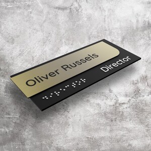 Custom Office Door Sign Personalized Name Plate for Door Acrylic Office ...