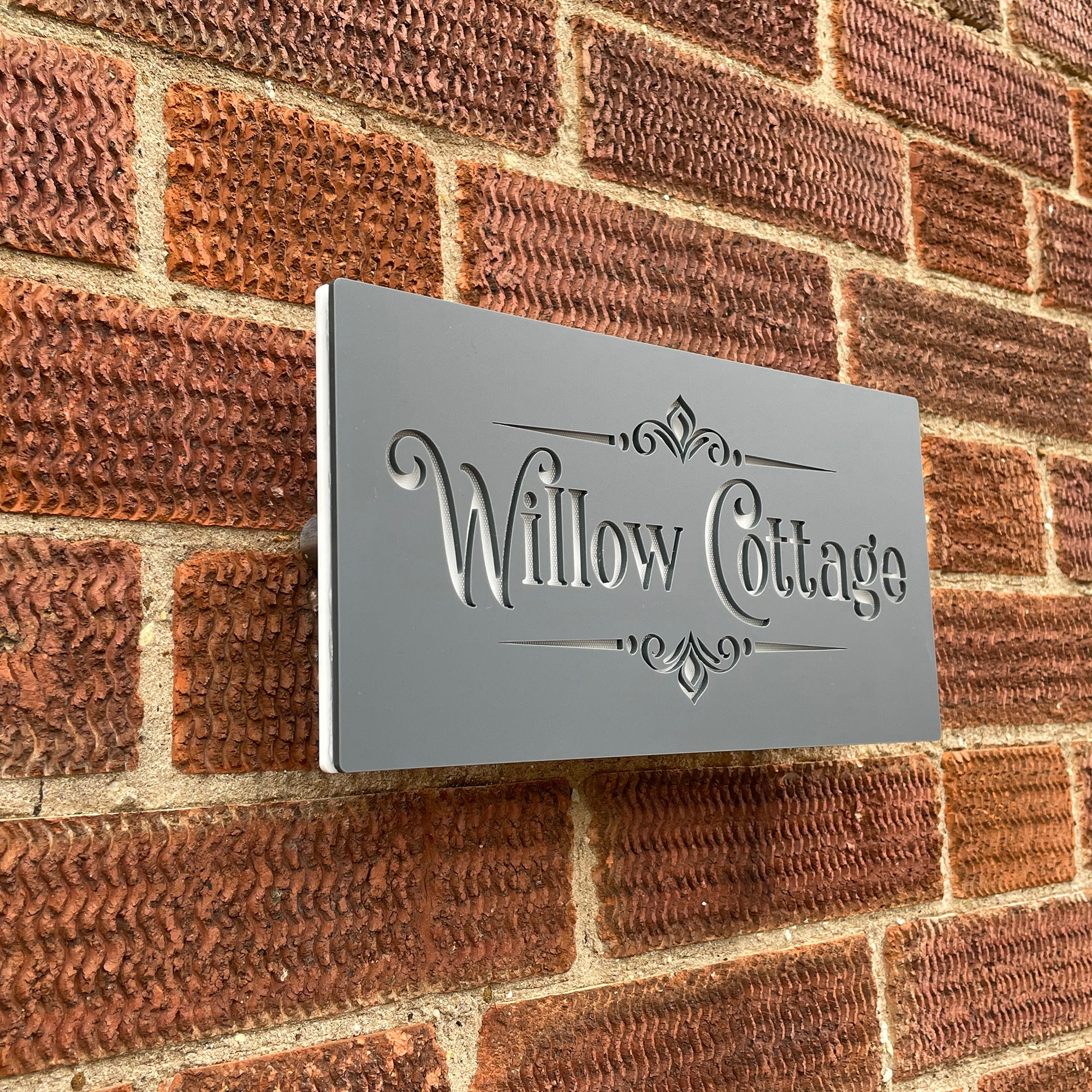 Illuminated Modern Rectangular Acrylic House Sign Led Light - Etsy UK