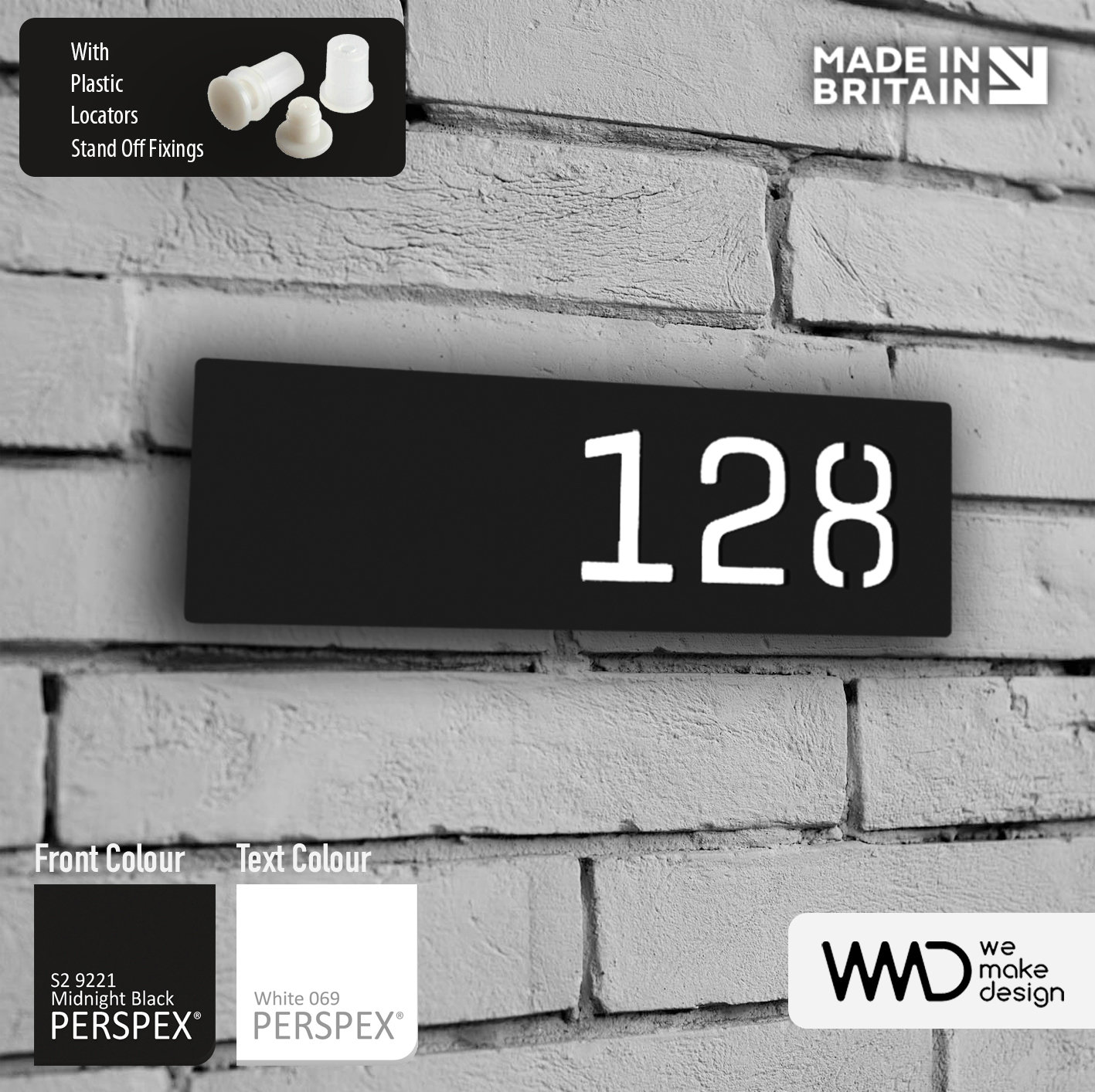 Modern Rectangular Acrylic House Number Sign - Etsy UK