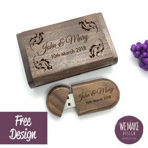Personalised Wooden Usb With Gift Box, 32GB USB 3.0 * Special Day ...