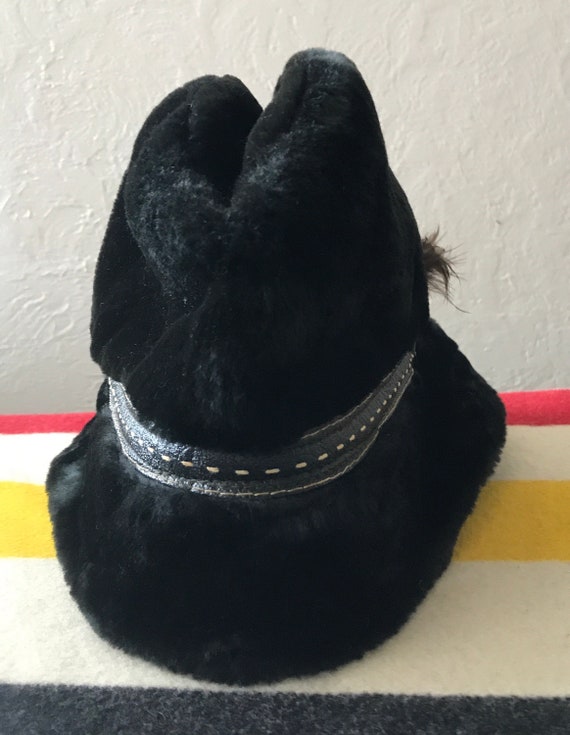 Vintage faux fur Canadian foldable hat with ear cover… - Gem