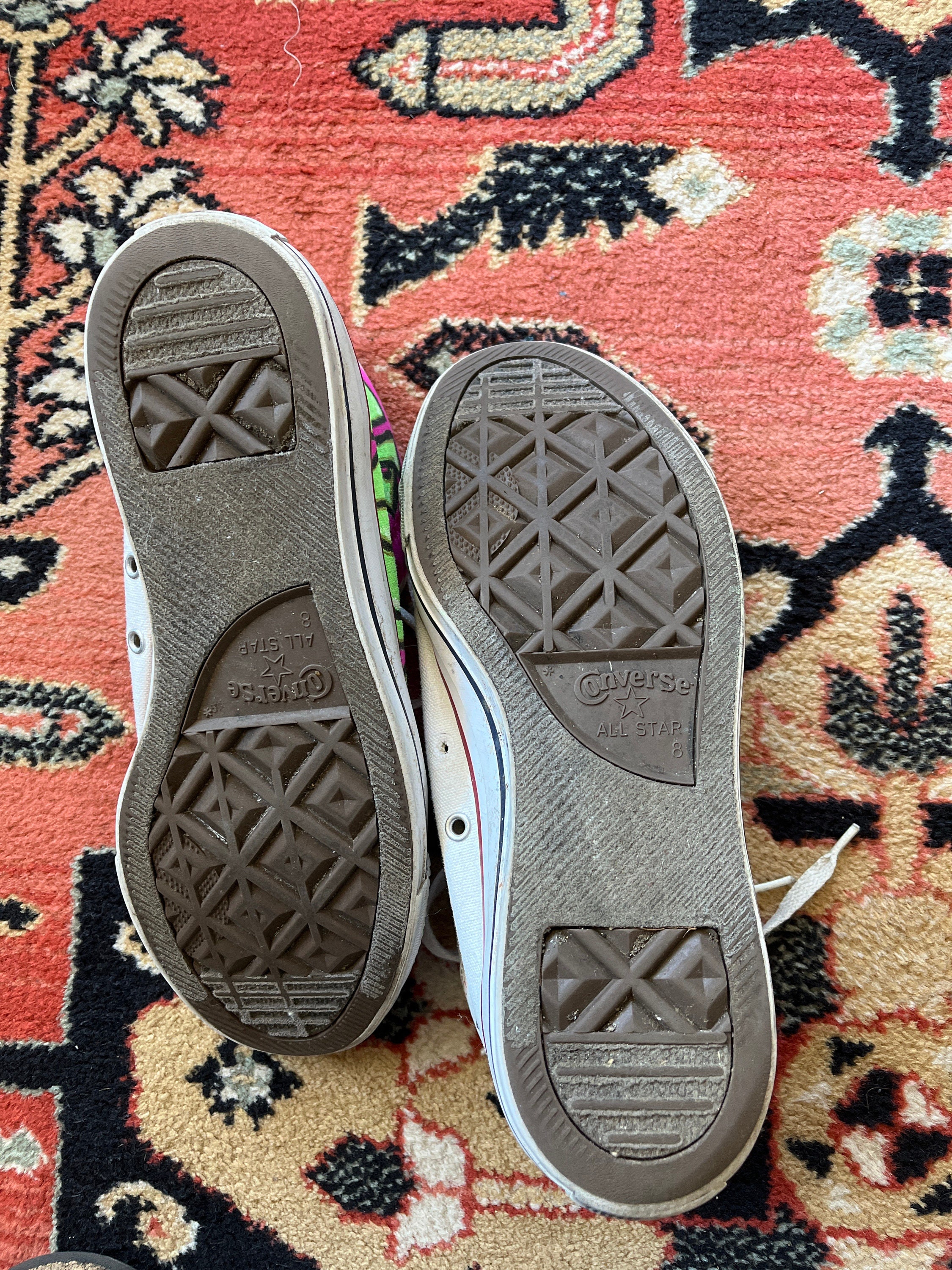 Custom Hand Painted White Converse All Stars Mens 8 Womens 10 - Etsy