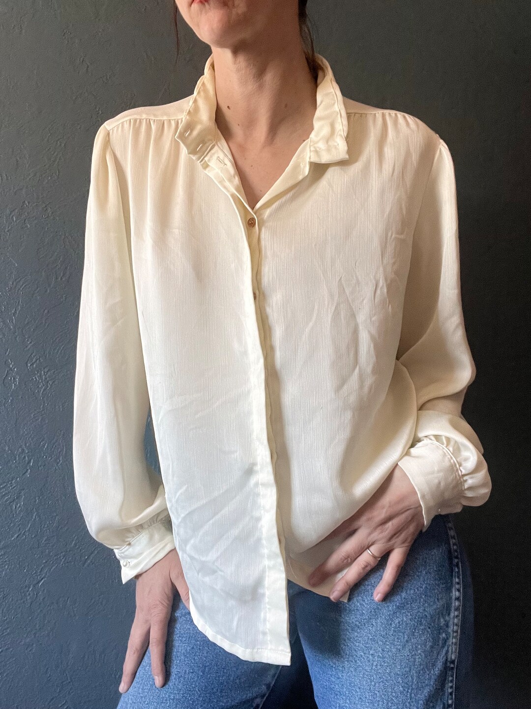 Vintage Koret Careers Union Made Polyester Blouse Med/14 USA Made - Etsy