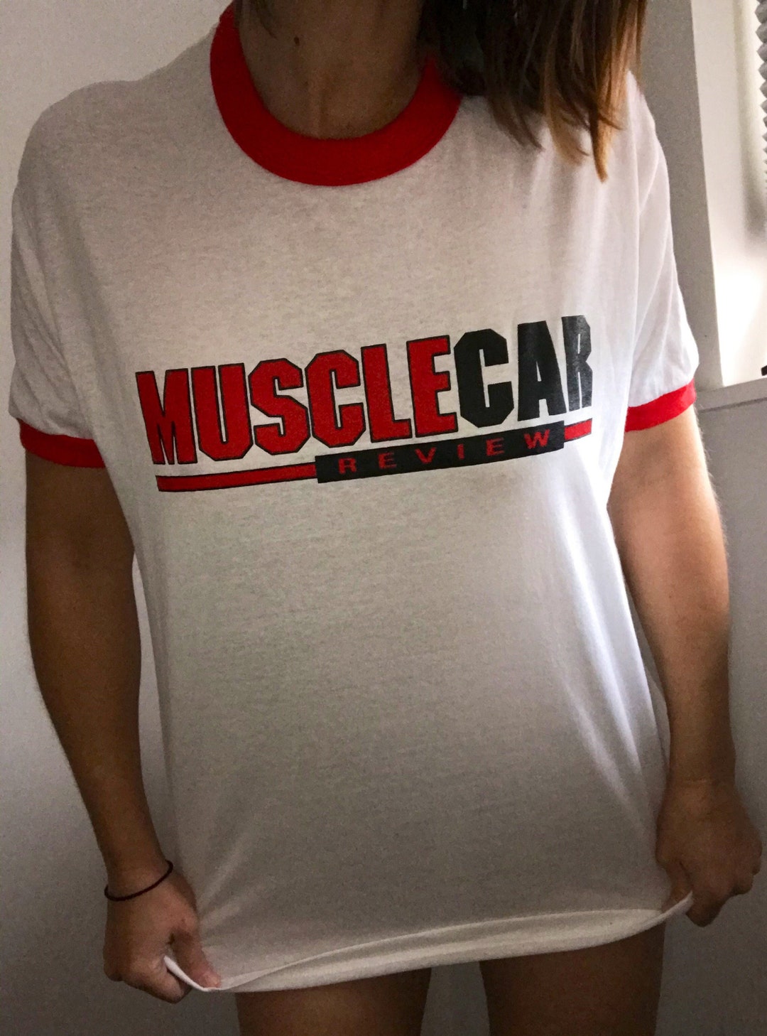 Vintage Muscle Car Review Jerzees Ringer Tee XL - Etsy