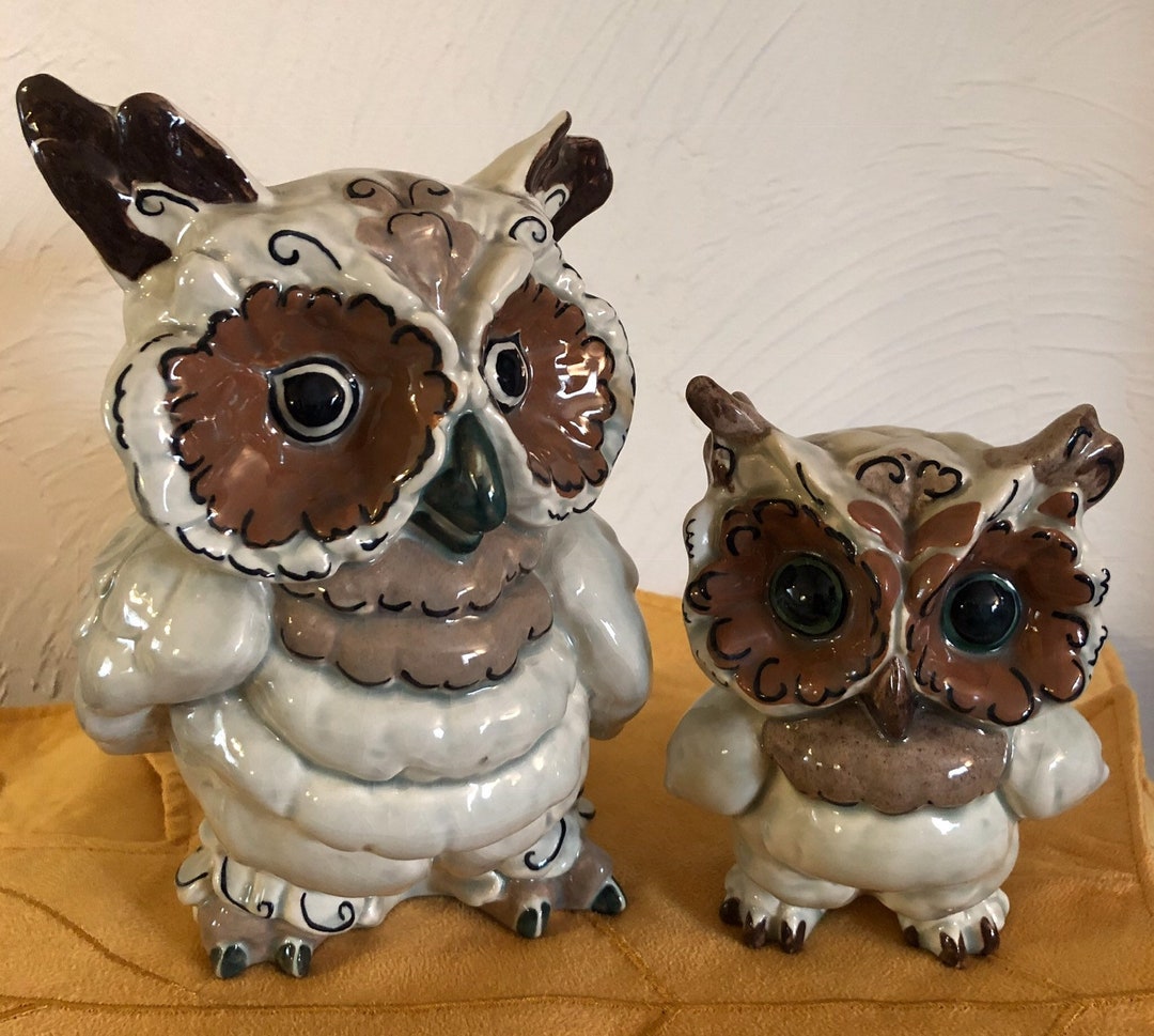 Kay Finch Ceramics, CA.; Owl Figurines Here Are Called “hoot” and “toot ...