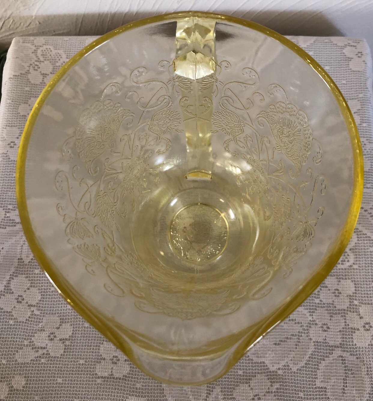 Hazel Atlas Glass Depression Glass Pitcher 28oz Cone - Etsy