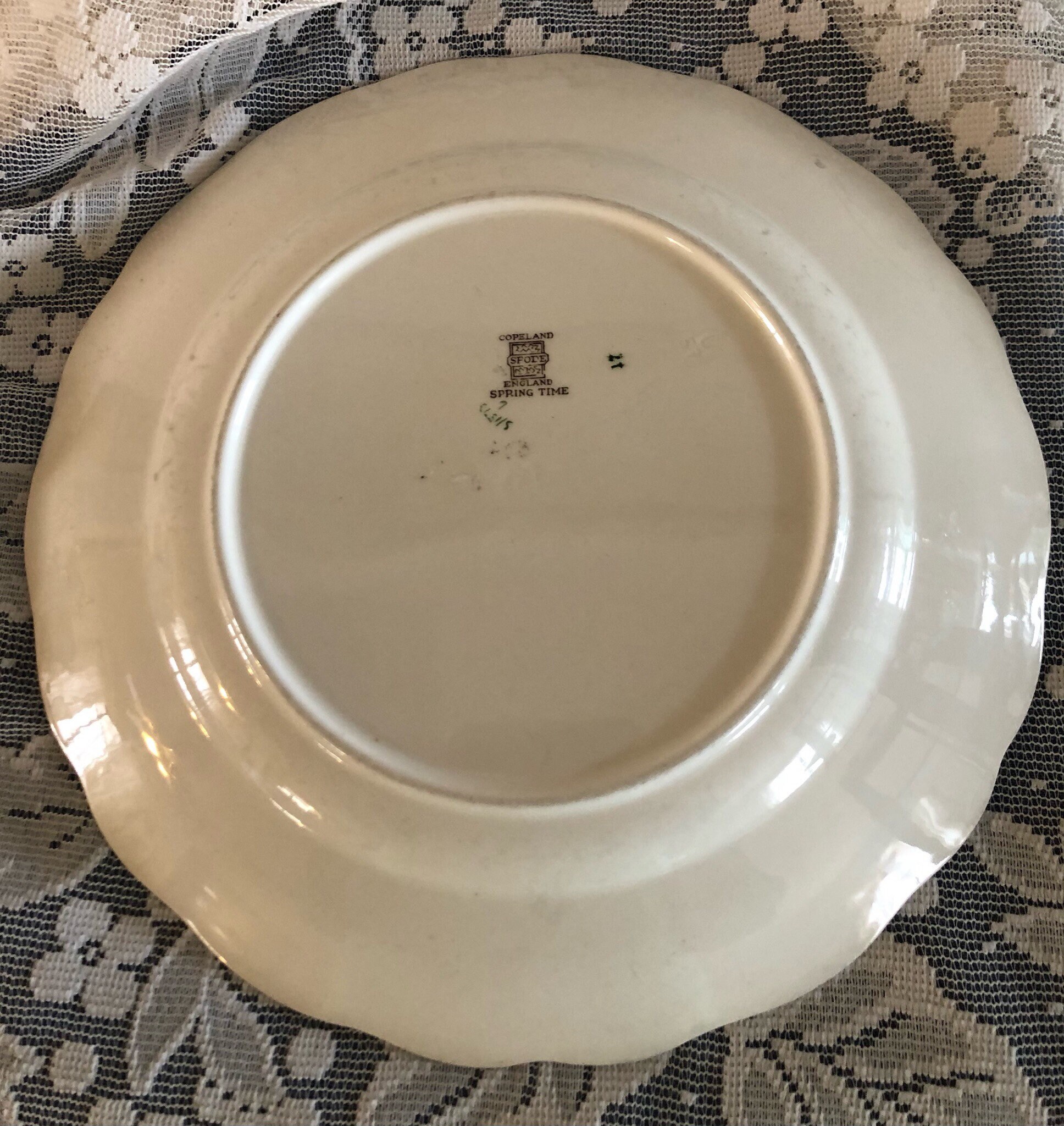 Spode copeland Spode, England, Springtime Pattern Dinner Plate, Dated ...