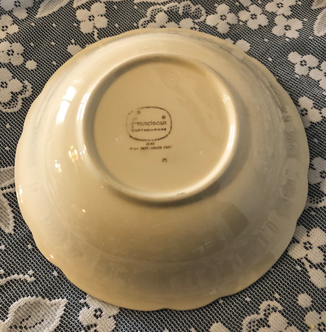 Franciscan, Interpace; Desert Rose Pattern, Round Serving Bowl With ...