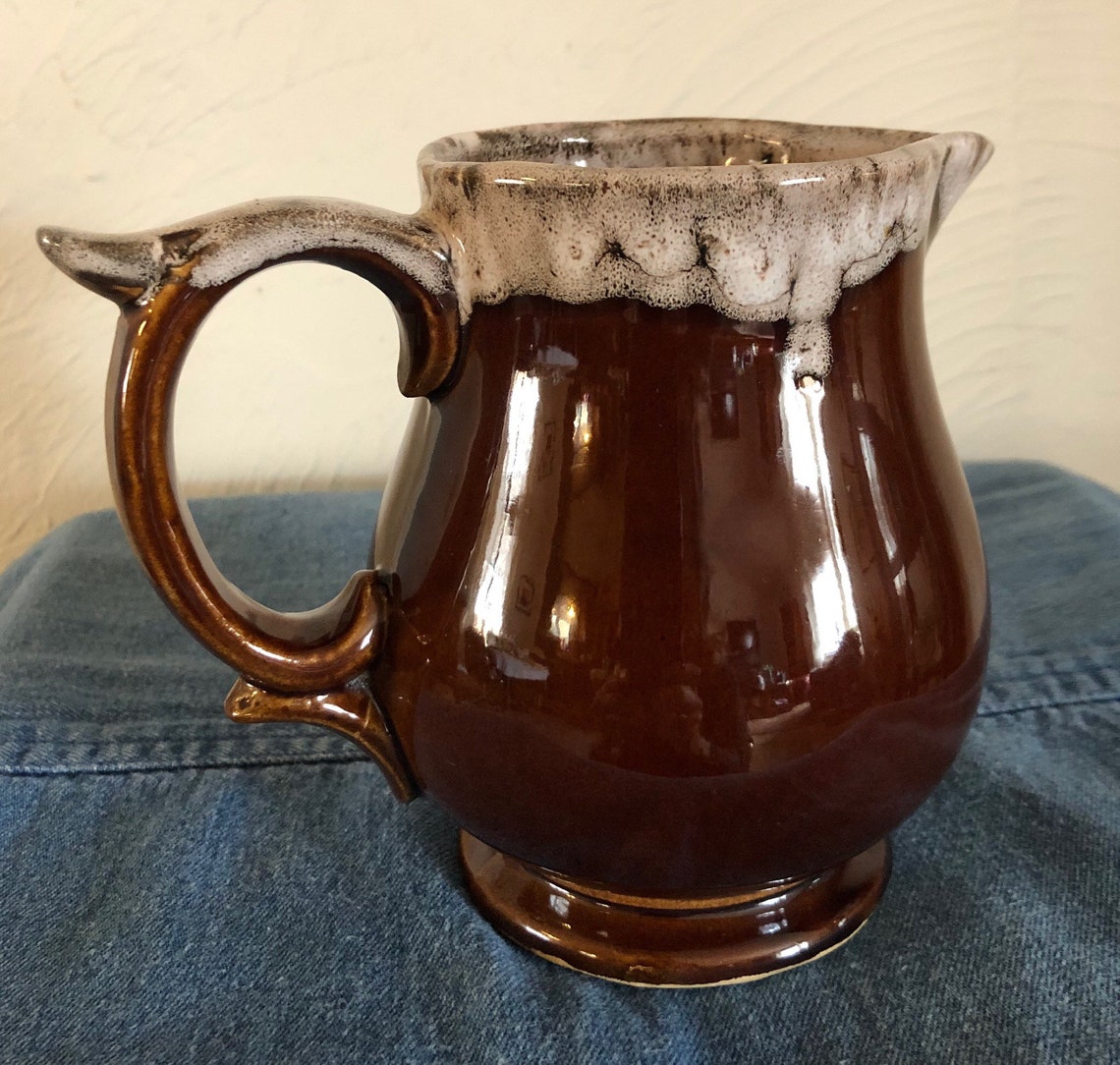 Mccoy Brown Drip Small Pitcher/milk Jug Dating in 1970s Made - Etsy