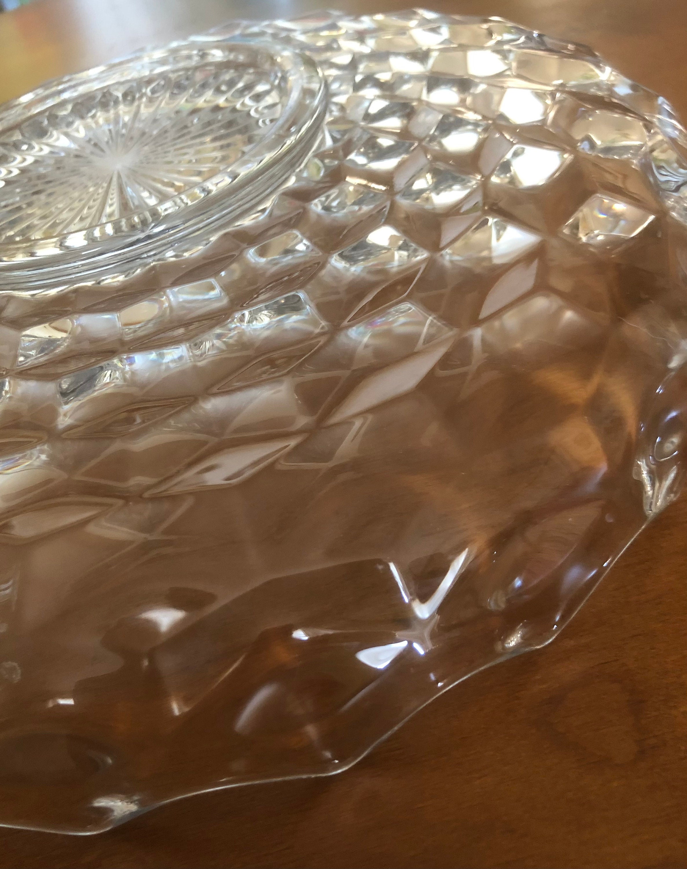 Fostoria American Pattern #2056: Large, Rolled Edge Bowl With Center ...