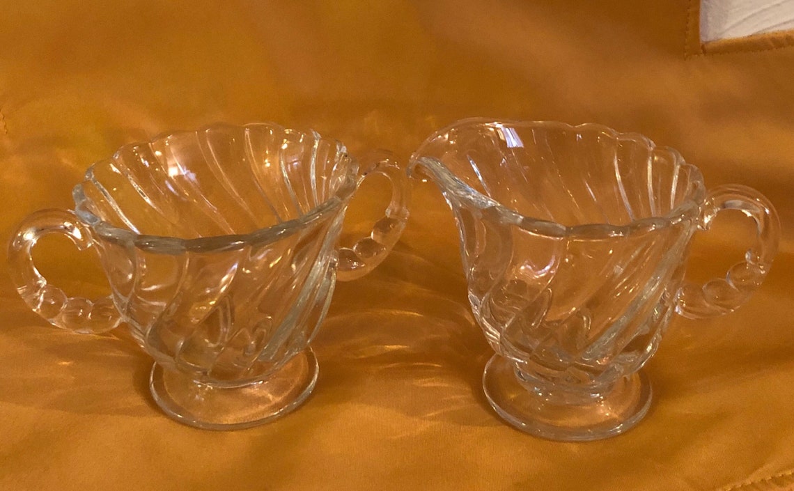 Fostoria Glass Co., Colony Pattern, Line 2412 swirl, Individual Footed ...