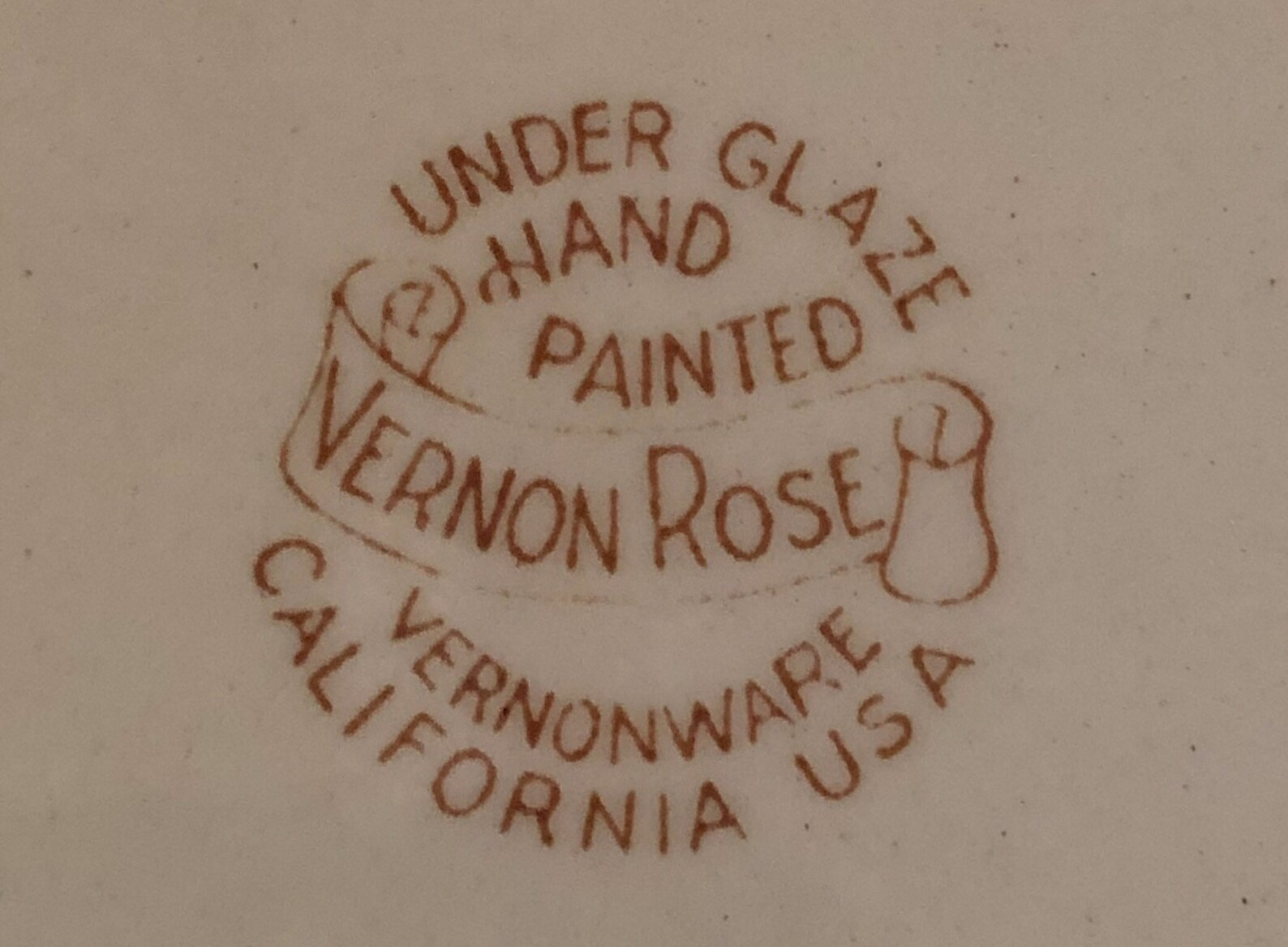 Vernon Kilns, Vernon, CA; Vernonware, "vernon Rose" Pattern Oval ...