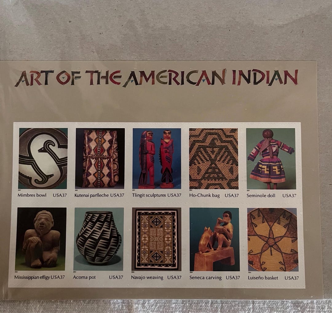 Art of the American Indian Special Issue Stamp Set, 10 USPS Stamps ...
