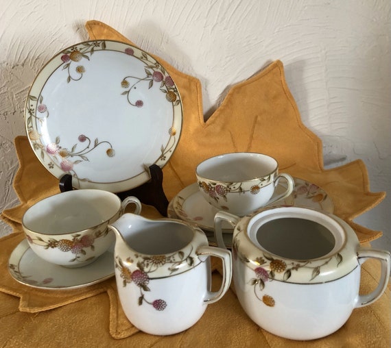 Exquisite Antique Nippon Tea Set Consisting of 2 Cups and - Etsy