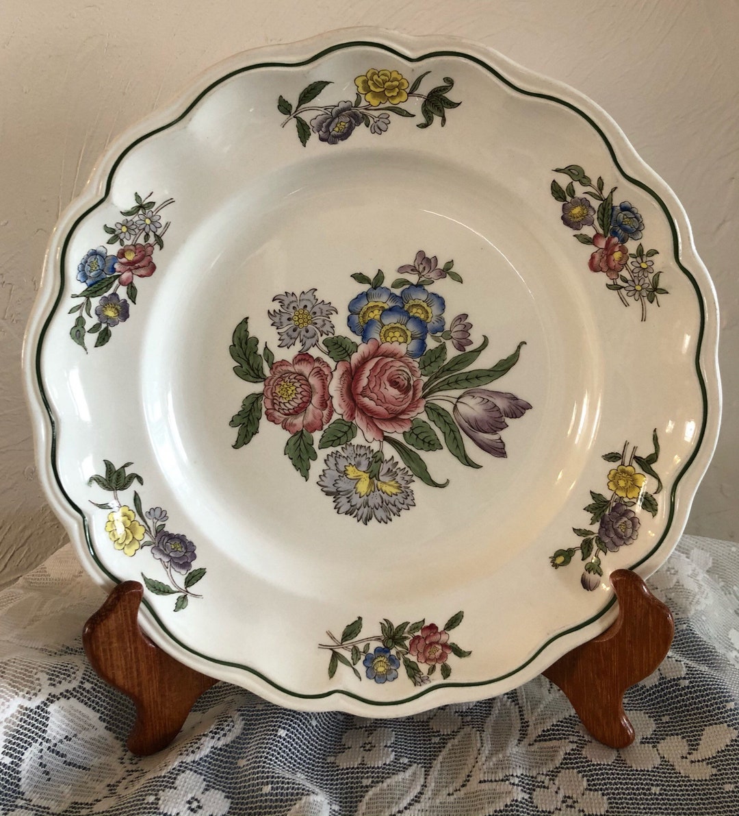 Spode (copeland Spode), England, Springtime Pattern Dinner Plate, Dated ...
