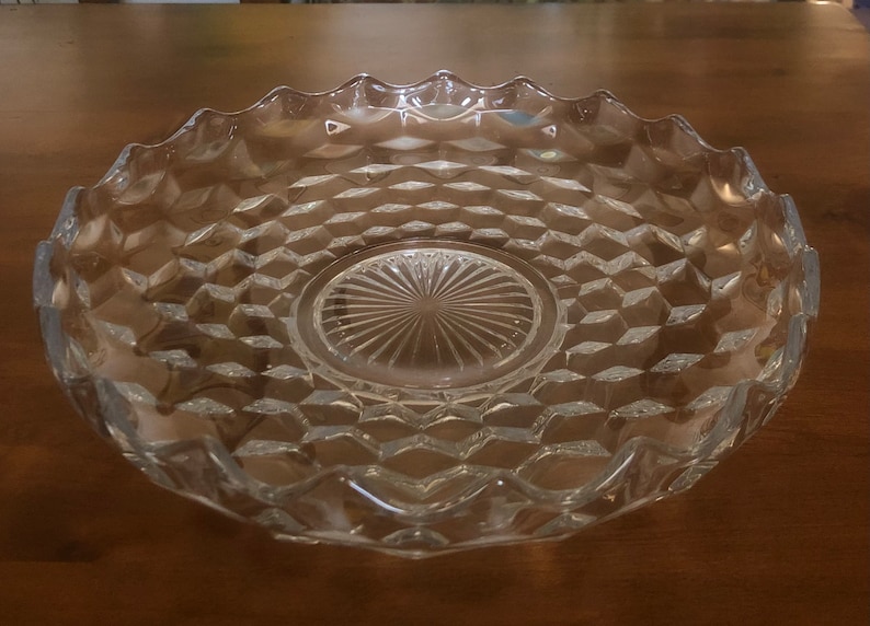 Fostoria American Pattern #2056: Large, Rolled Edge Bowl With Center ...