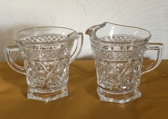 Imperial Glass Co. Bellaire Ohio Cape Cod Pattern Sugar - Etsy