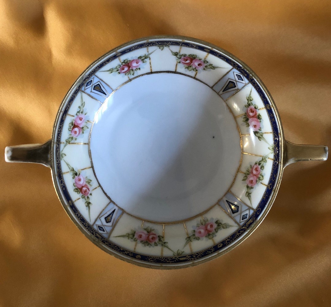 Lovely, Nippon, Morimura Brothers, Small Bowl, Hand Decorated in Blue ...