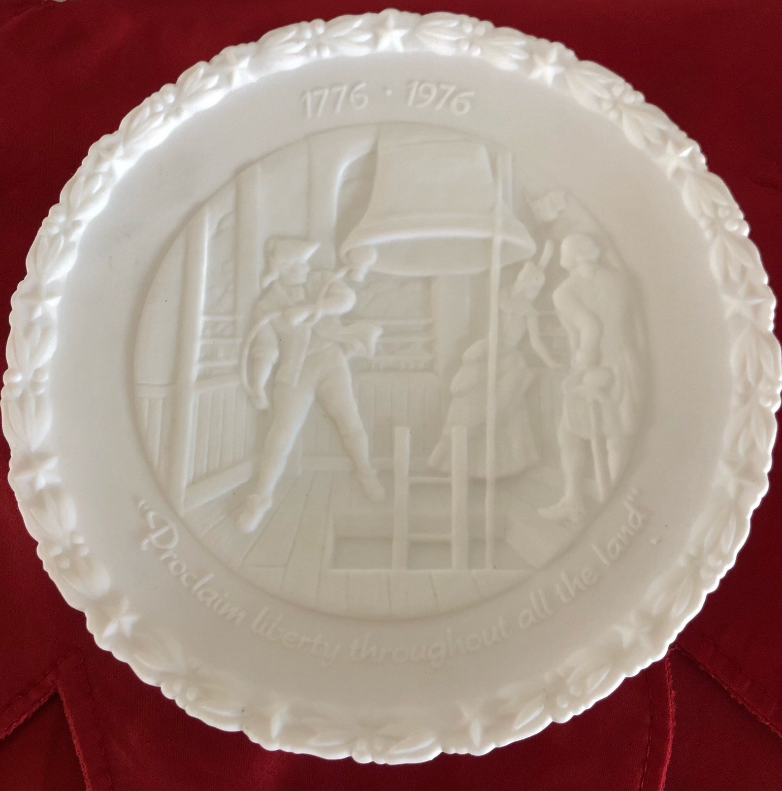 Fenton, Milk Glass, Bicentennial Plate, #4 in a Series of 4, Titled ...