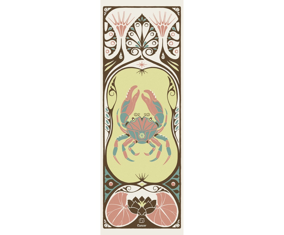 Danish Zodiac Sign Design Poster - Cancer Sign - Earthy Colors on High ...