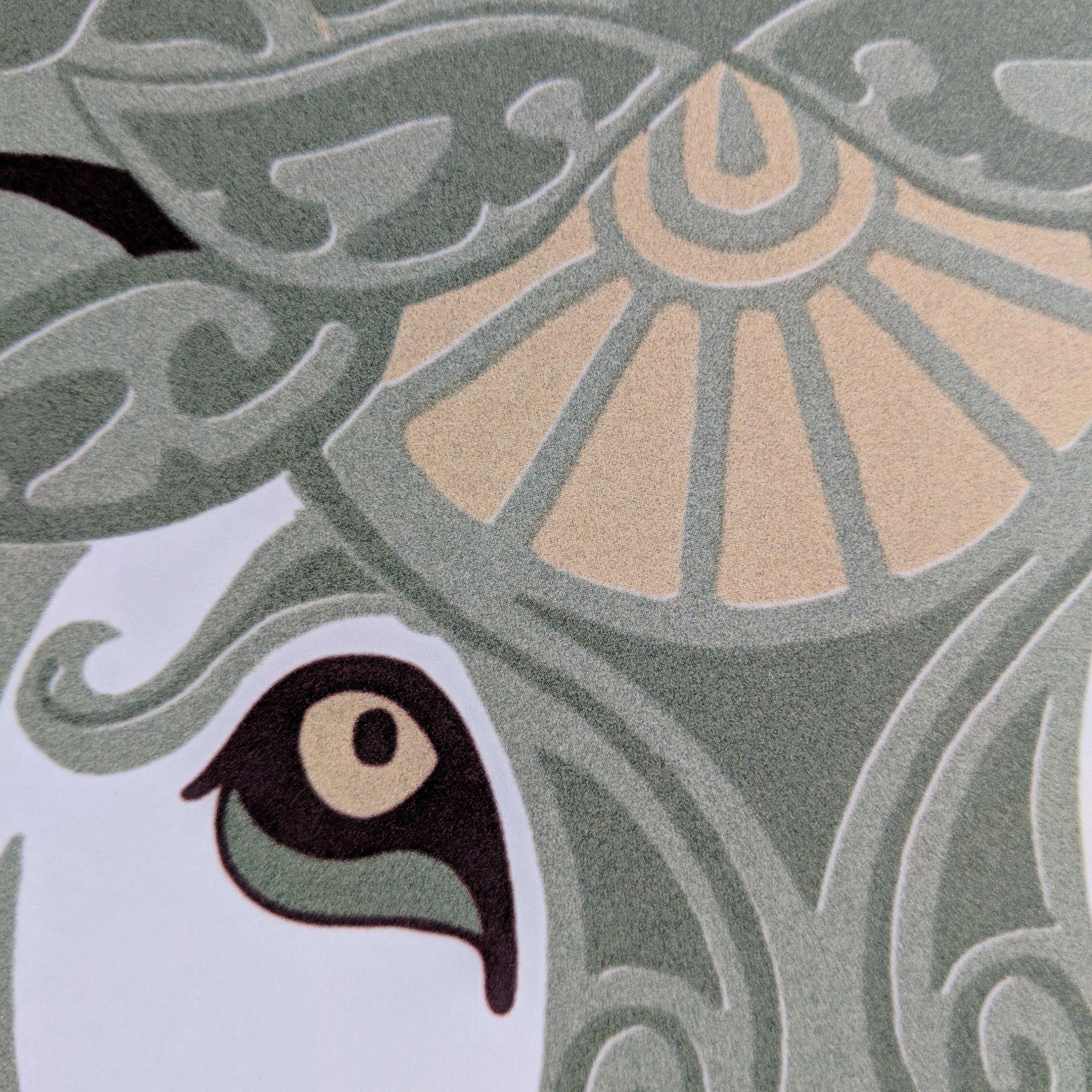 LEO Zodiac Sign lion Danish Design Poster With Art Nouveau Theme. Made ...