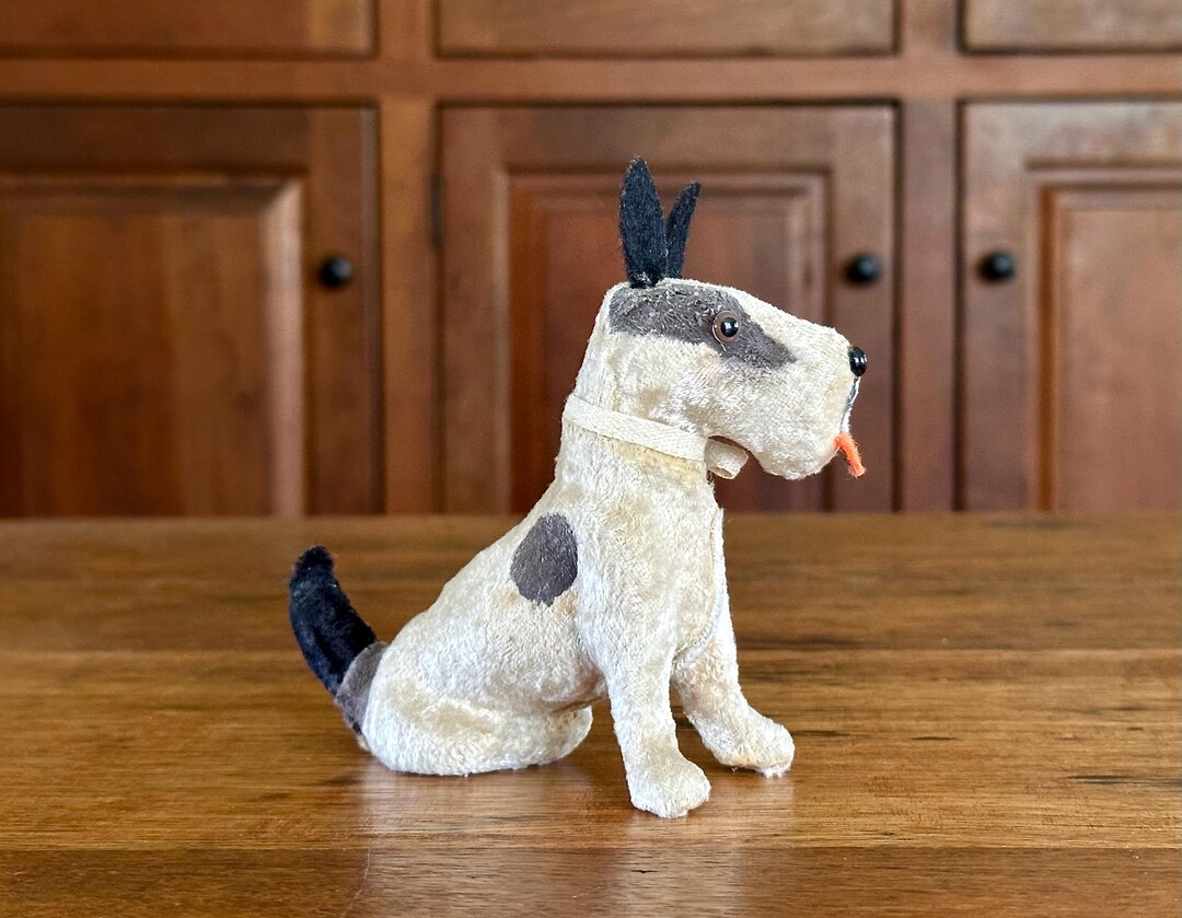 Vintage Fripon Fox Terrier Flocked Toy Figurine Jumeau Bleuette Fashion ...