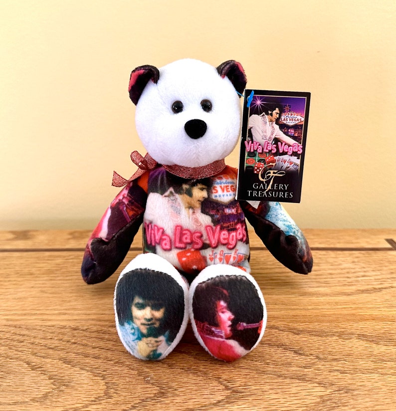 Vintage Elvis Beanie Bear Viva Las Vegas Gallery Treasures Beanie Bear ...
