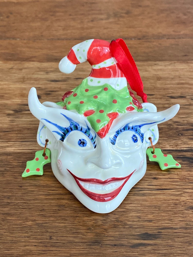 Vintage Mark Switzer for Silvestri Ceramic Elf Christmas Bell Ornament ...