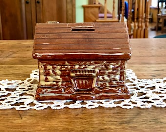 Log Cabin Coin Bank - Etsy
