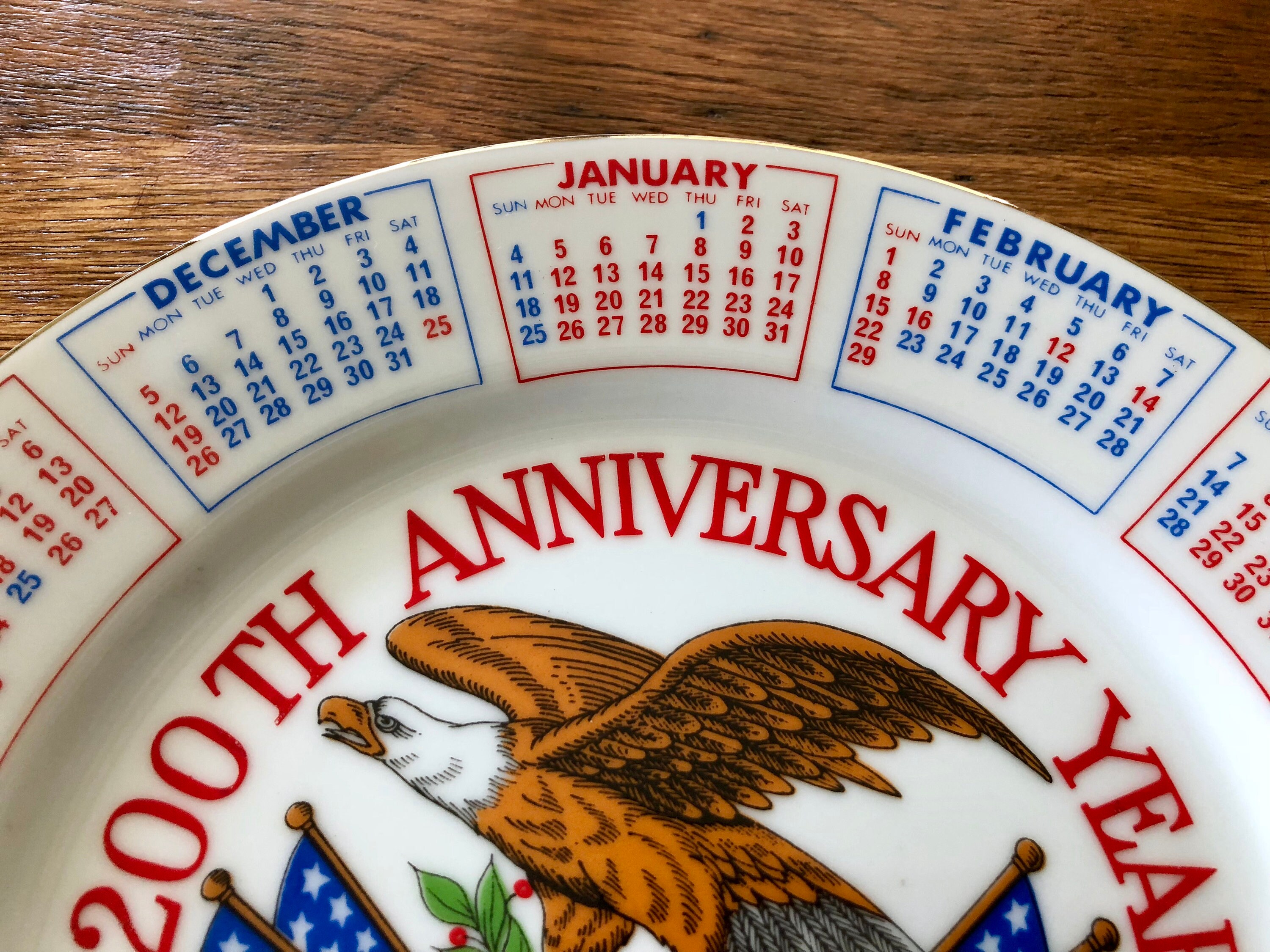 Vintage American USA Bicentennial Ceramic Plate 1776-1976 Spencer Gifts ...