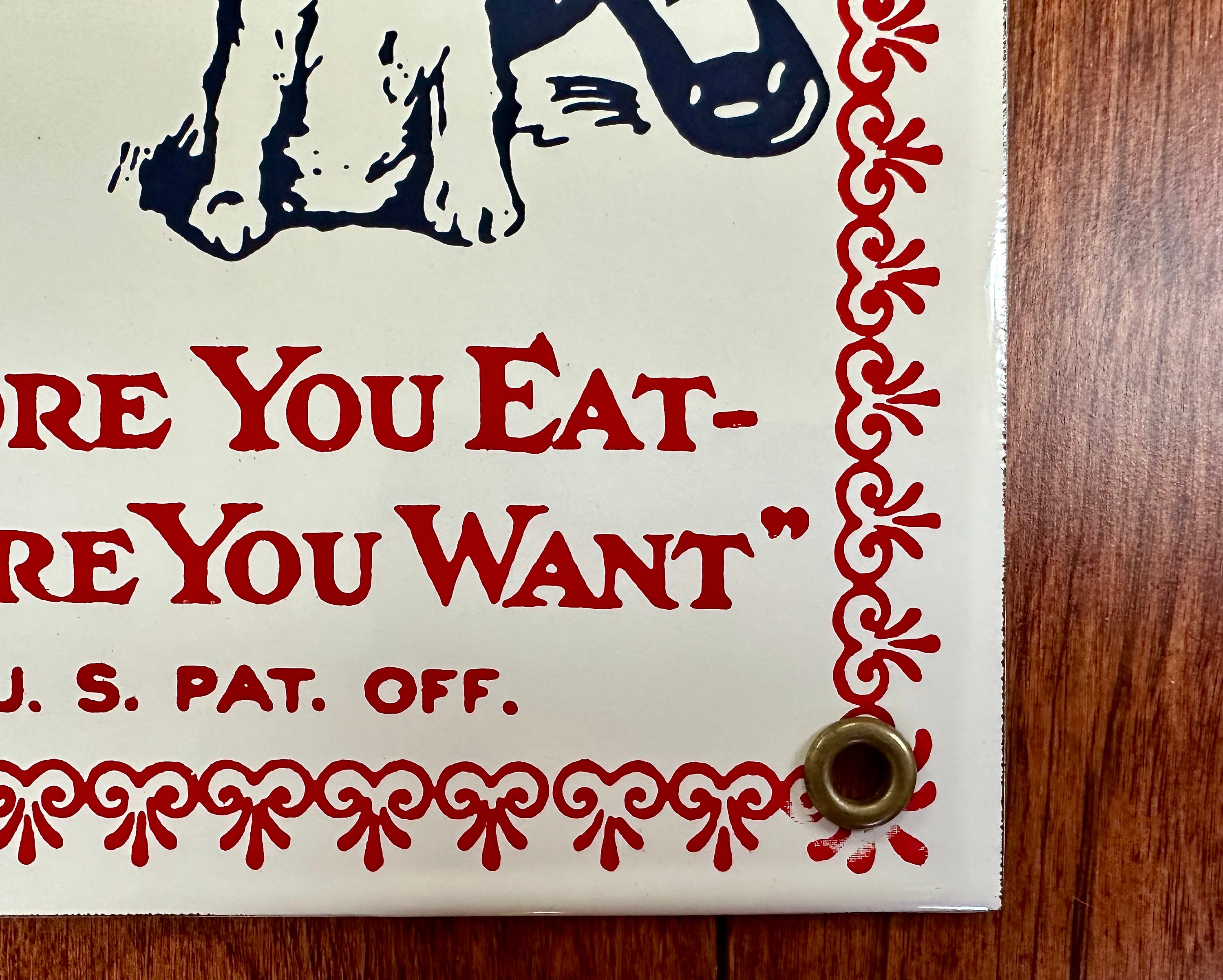 Vintage Cracker Jack Advertising Sign Porcelain Enameled Metal Cracker ...