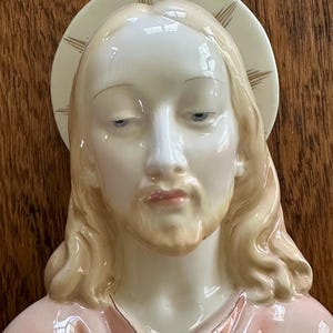 Vintage Ceramic Jesus Christ Bust Paladini Statuary Co Inc Italy 1953 ...